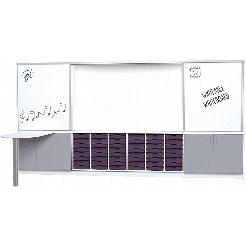 OneStore 2.0 Classroom Teaching Wall from our Cupboards range.