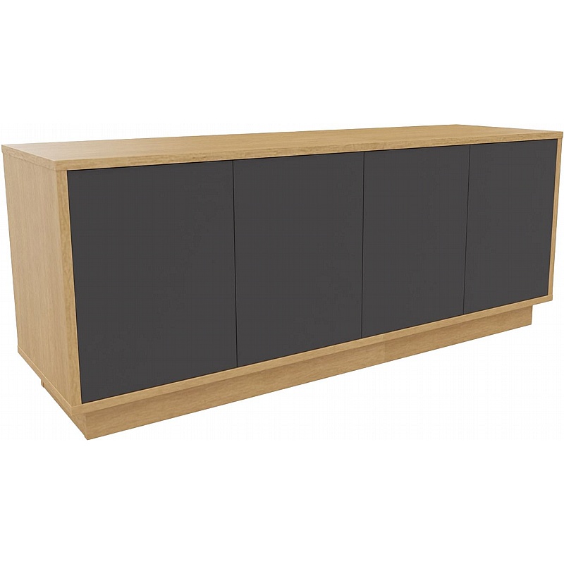 Boss Design Contract 4 Door Desk High Credenza with Plinth Base from ...
