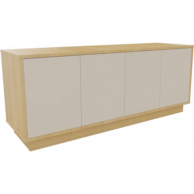 Boss Design Contract 4 Door Desk High Credenza with Plinth Base from ...