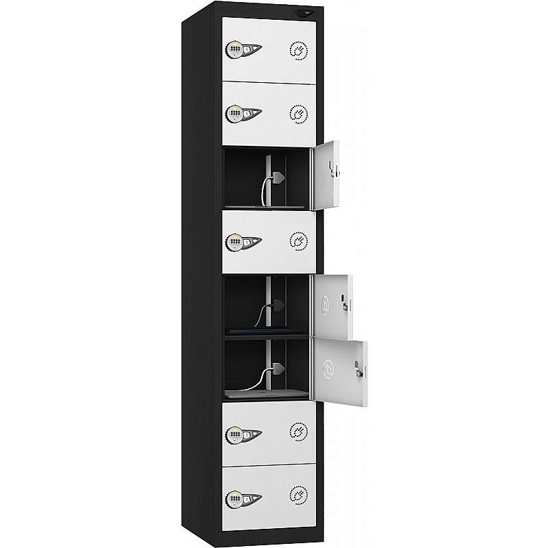 Pure Power 8 Compartment Laptop and Tablet Charging Lockers with Manual ...