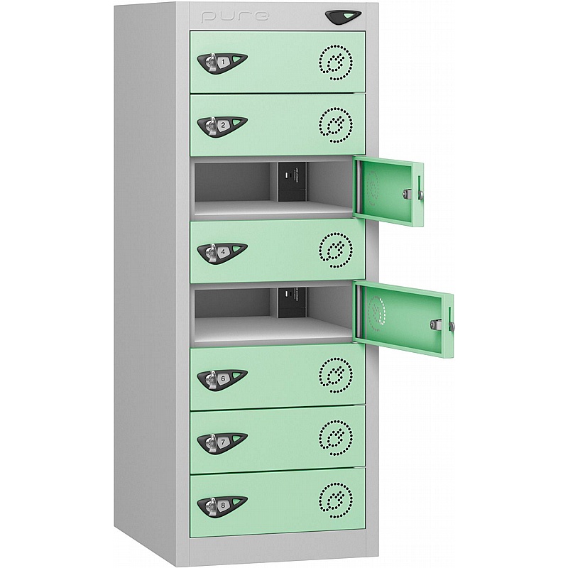 Pure Power Low 8 Compartment Laptop and Tablet Charging Lockers with ...