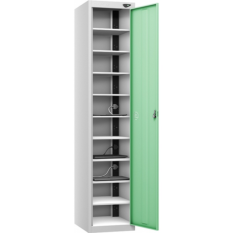 Pure Power 10 Compartment Laptop and Tablet Charging Cupboard with Cam ...
