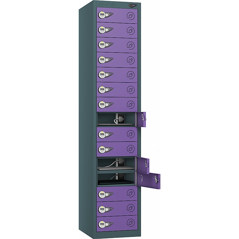 Pure Power 15 Compartment Laptop and Tablet Charging Lockers with ...
