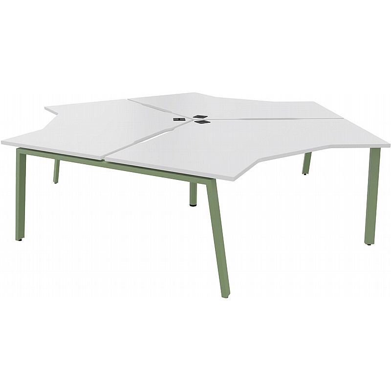 Apex 3 Person Cluster A-Frame Bench Desks from our Bench Desks range.
