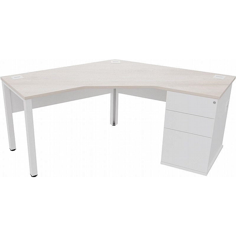 Analog Duo 120 Degree Segment Office Desks with Pedestal from our ...