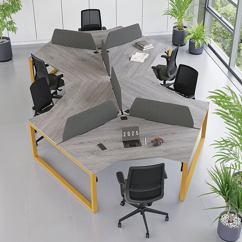 Alto Trapezoidal Back to Back Bench Desk Partition Screens from our ...