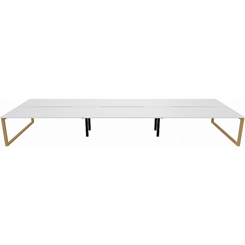 Tract Hoop Leg 6 Person Rectangular Back to Back Bench Desks from our ...