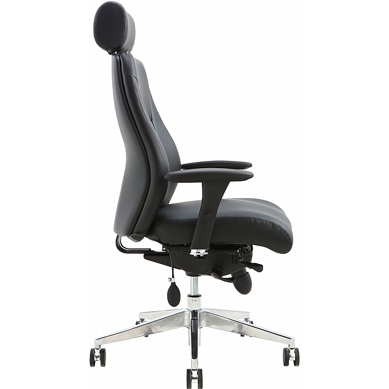 Posture-Task 24-7 Heavy Duty Top Leather Ergonomic Office Chair from ...