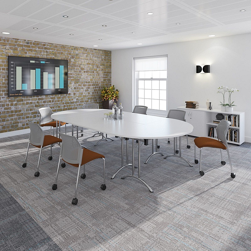 Upsilon Deluxe Folding Semi-Circular Conference and Boardroom Tables ...