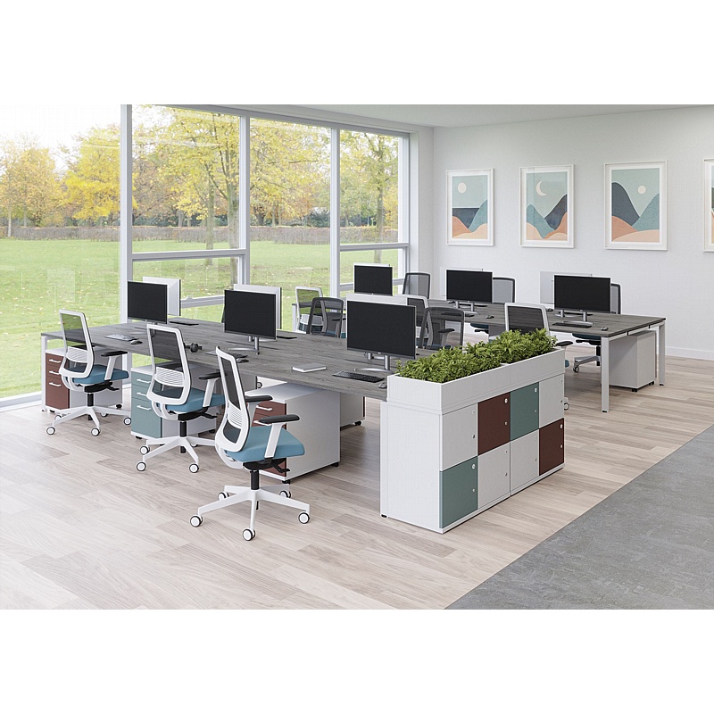Unified Duo 6 Person Desk End Wooden Office Lockers from our Lockers range.