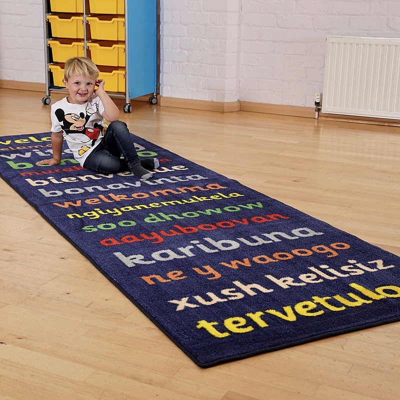 Kinder Welcome Runner Placement Carpet from our School Carpets, Mats ...